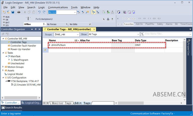 利用标签Tag自动切换AB触摸屏显示画面 - ABSEME.CN