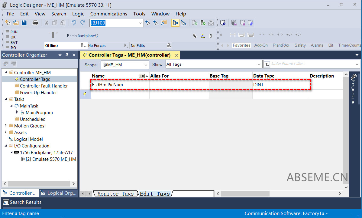 利用标签Tag自动切换AB触摸屏显示画面 - ABSEME.CN